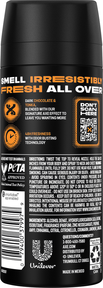 axe spray chocolate