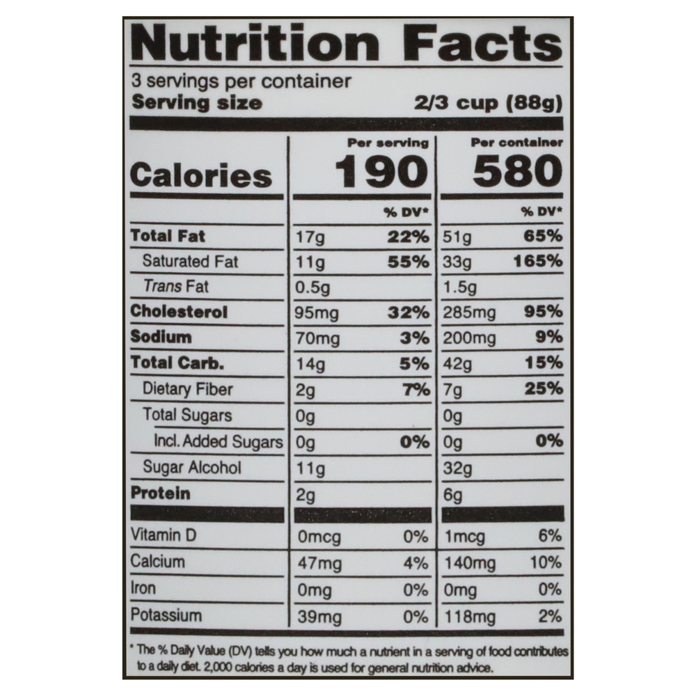 Rebel Ice Cream, Natural Vanilla-Nutrition-Facts