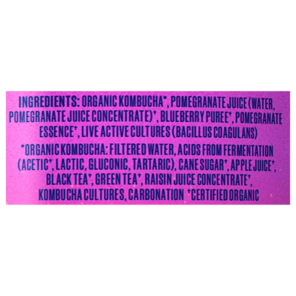 Health-Ade Kombucha, Pomegranate/Blueberry-Ingredients