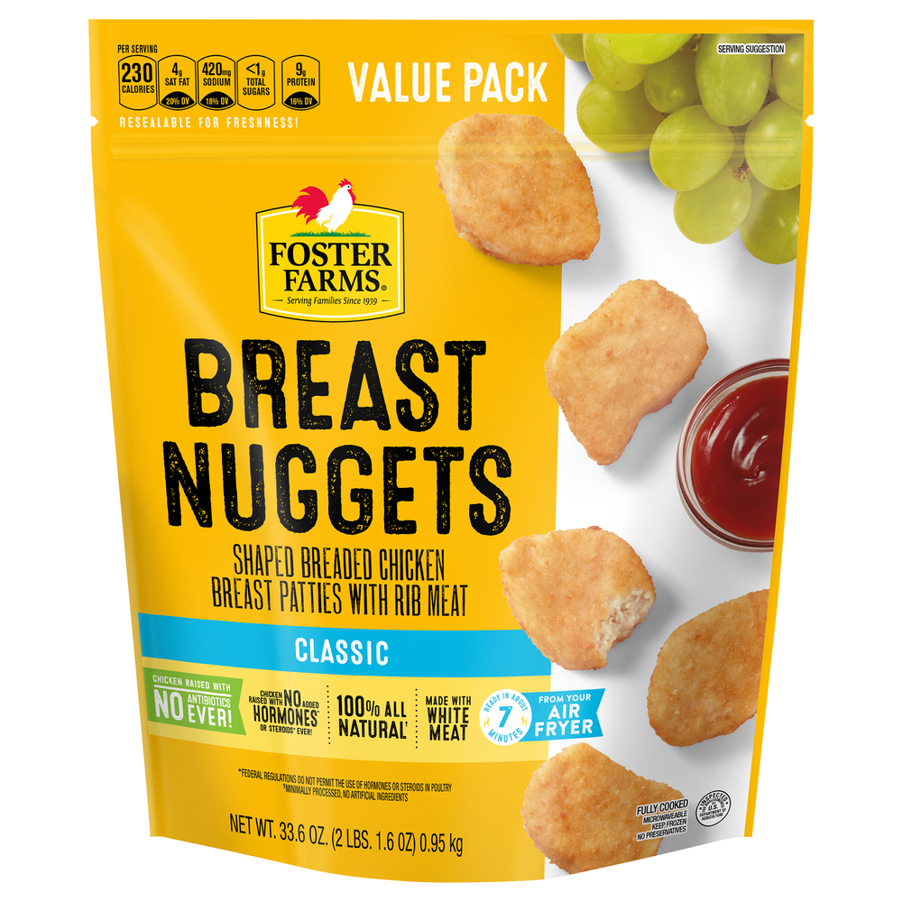 Foster Farms Breast Nuggets, Classic, Value Pack-Main