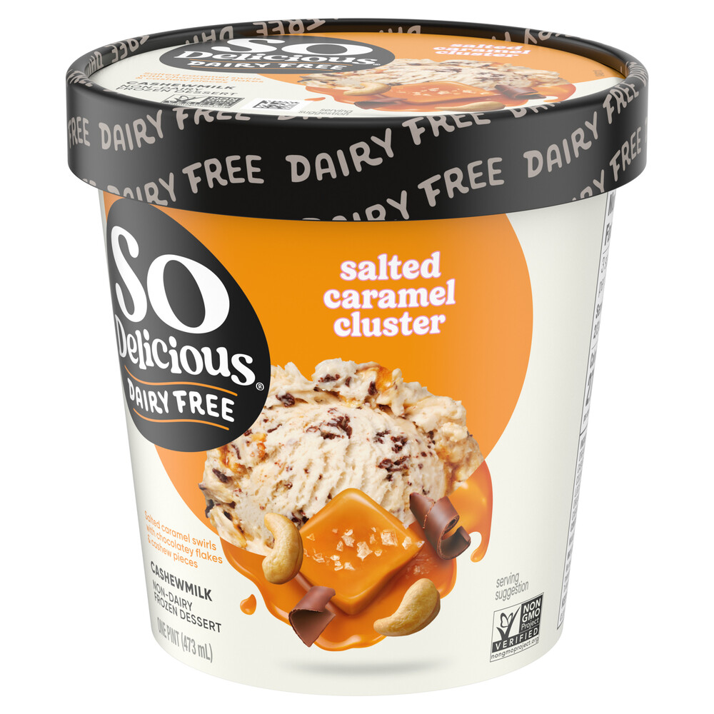 So Delicious Dairy Free Non-Dairy Cashewmilk Salted Caramel Cluster ...