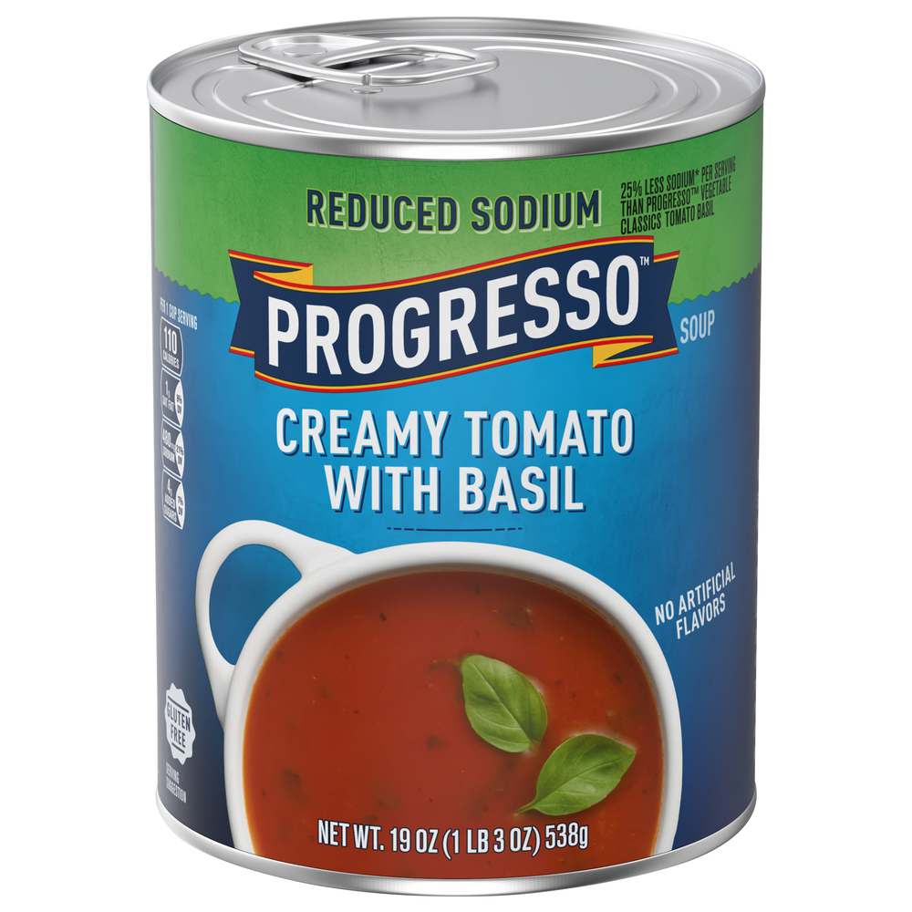 Progresso Soup, Reduced Sodium, Creamy Tomato with Basil-Main