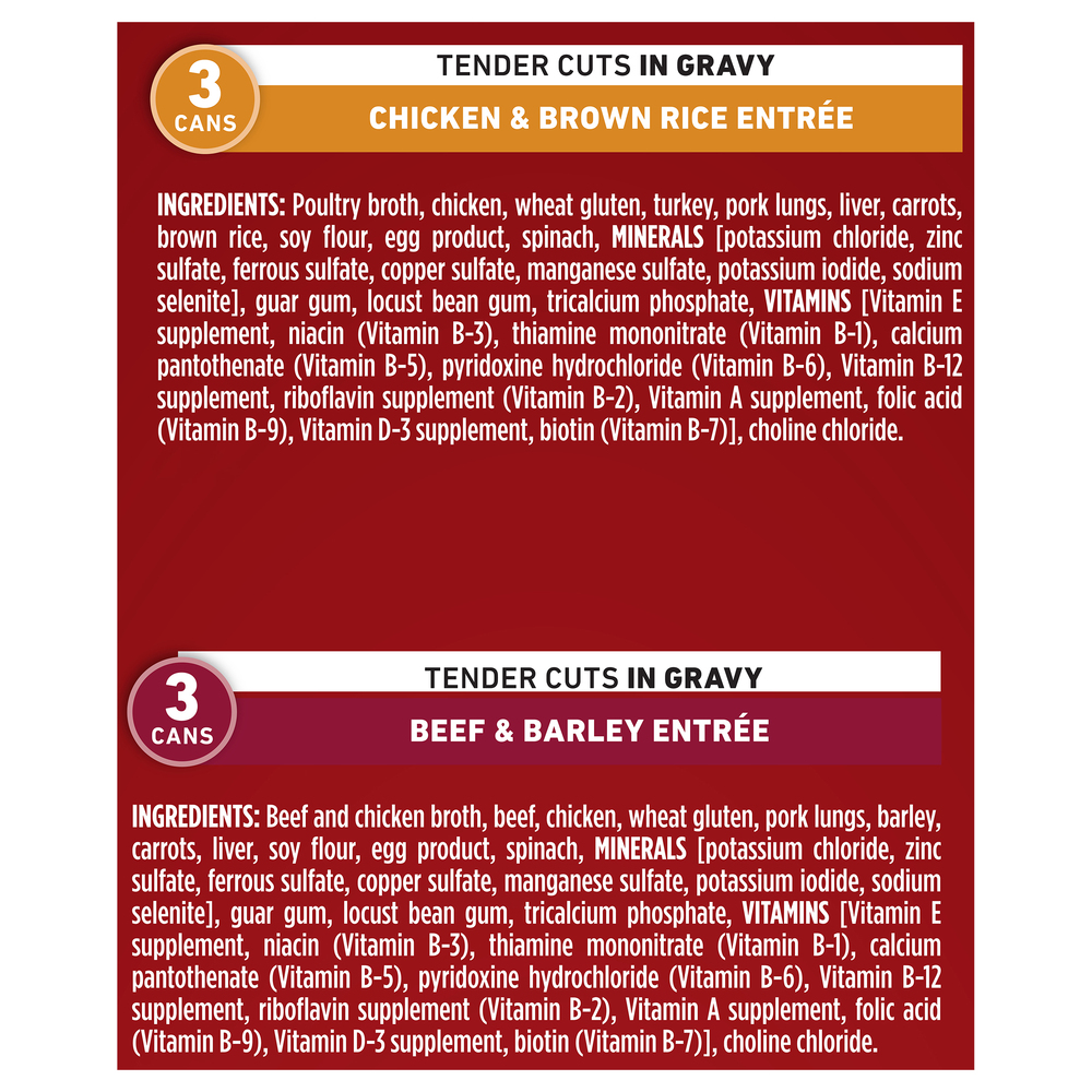 Purina One Dog Food, Tender Cuts in Gravy, Assorted, Adult, Variety ...