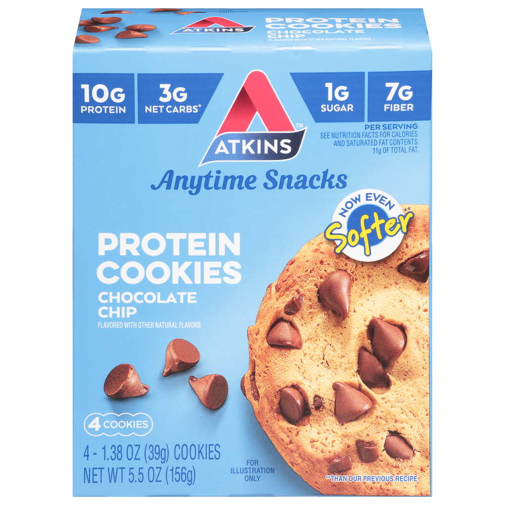 Atkins Protein Cookies, Chocolate Chip-Main