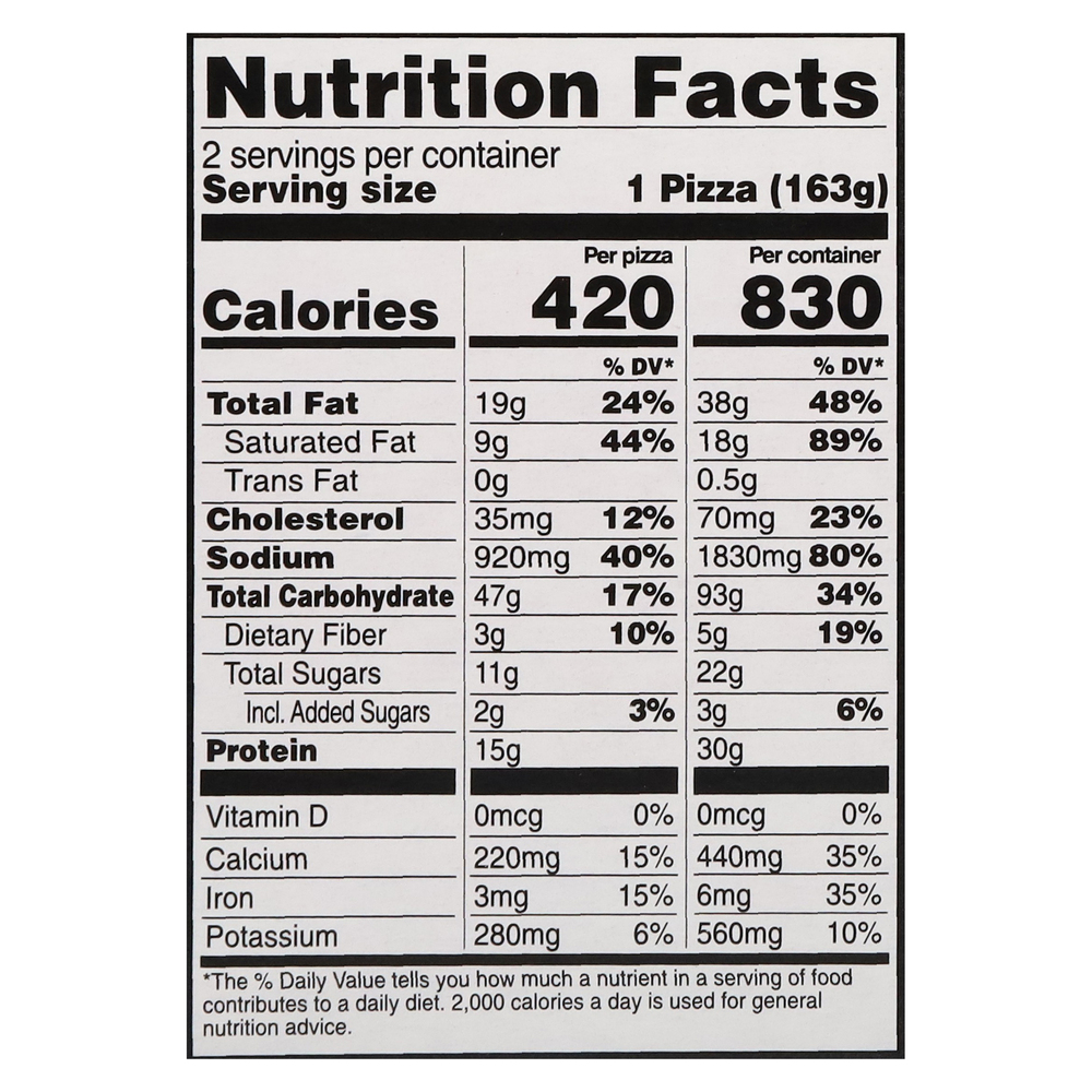 Red Baron Pizza, Deep Dish, Supreme, Singles-Nutrition-Facts