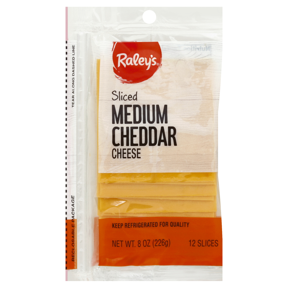 Raley's Sliced Medium Cheddar Cheese-Main