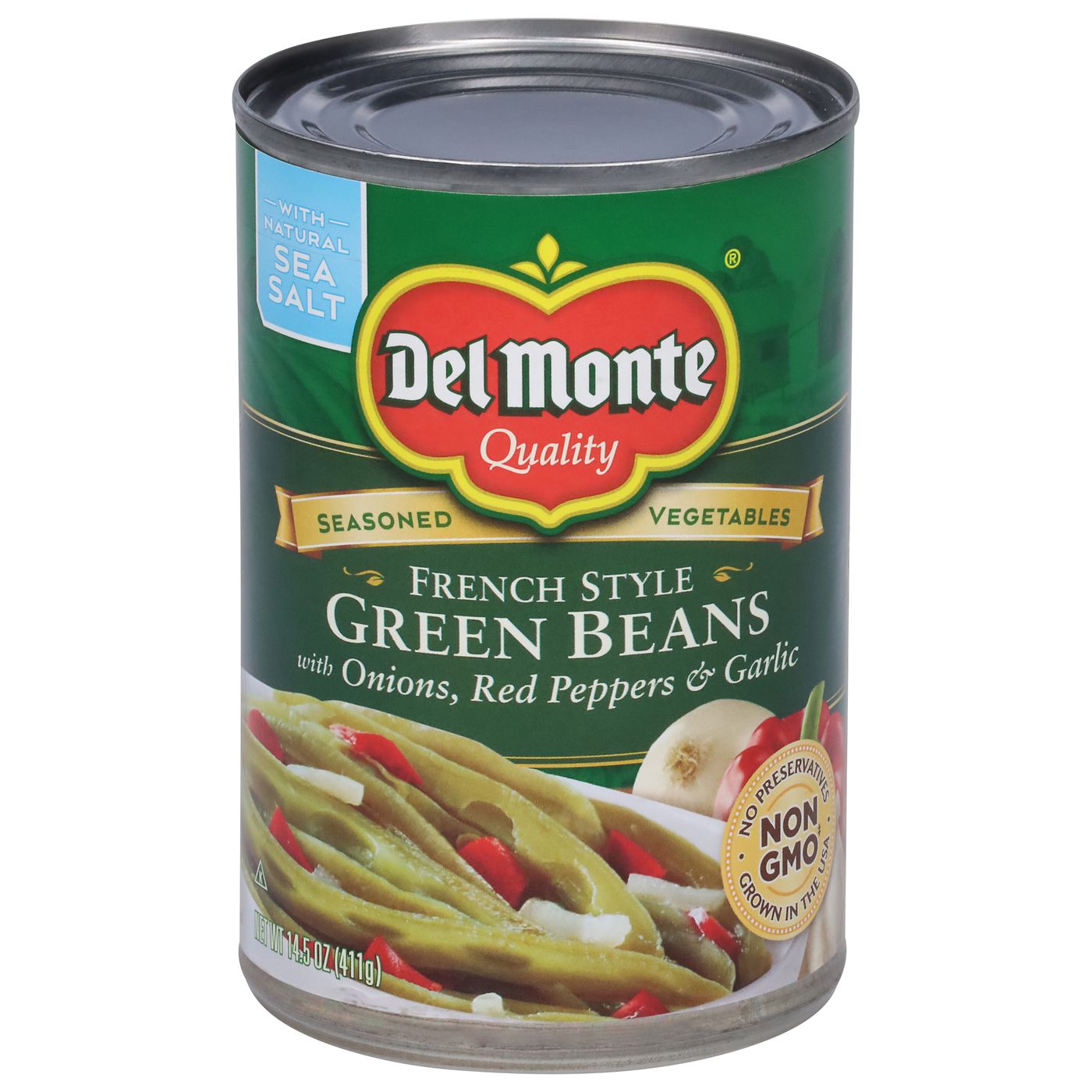 Del Monte Green Beans, French Style, Seasoned Vegetables-Main