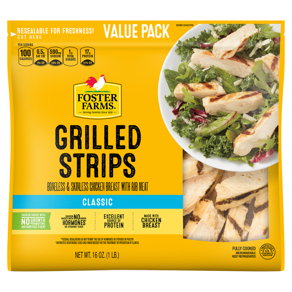 Foster Farms Grilled Chicken Breast Strips-Main