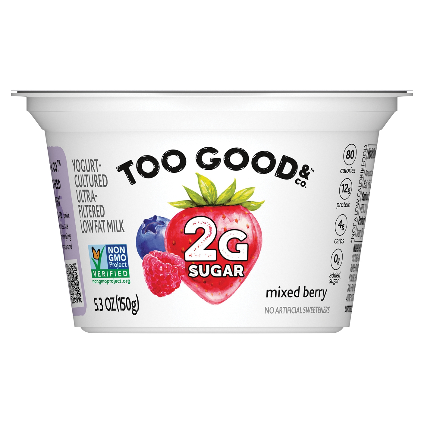 Two Good Yogurt, Lowfat, Greek, Mixed Berry-Main