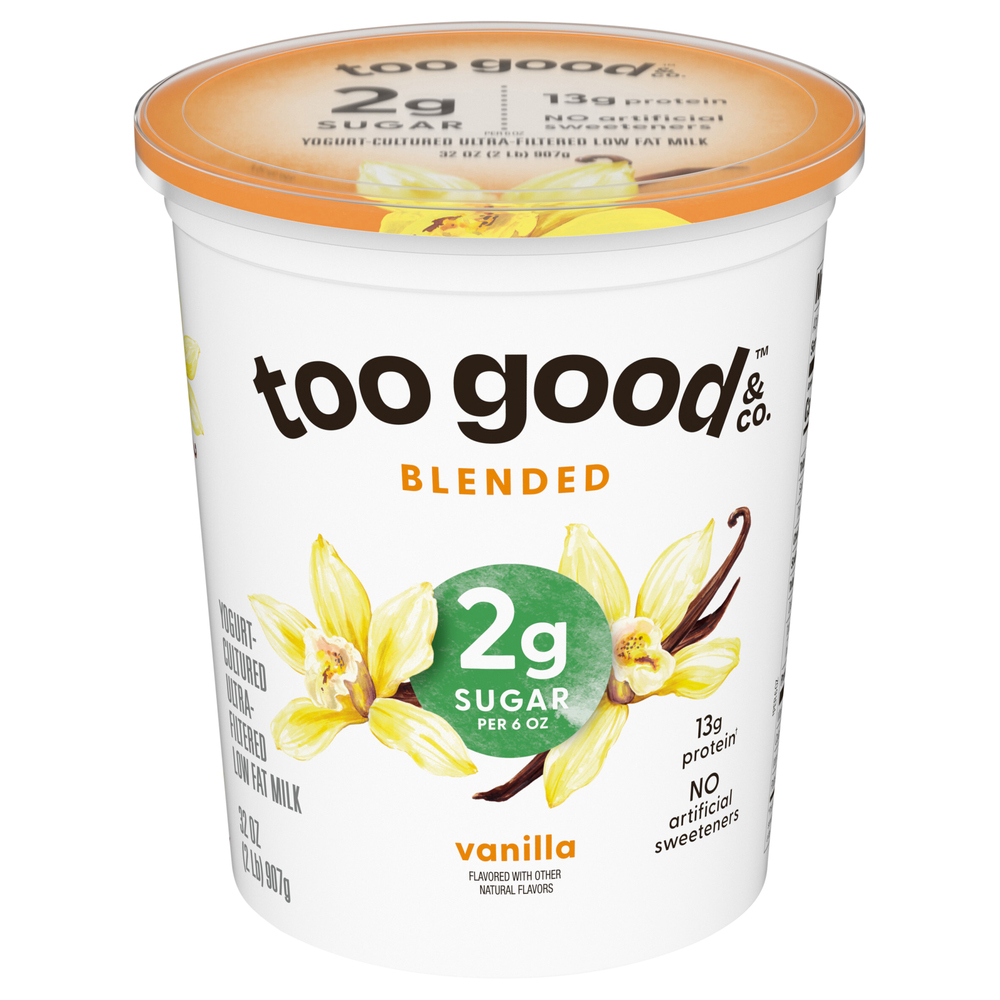 Too Good & Co. Blended Vanilla Yogurt-Cultured Ultra-Filtered Low Fat ...