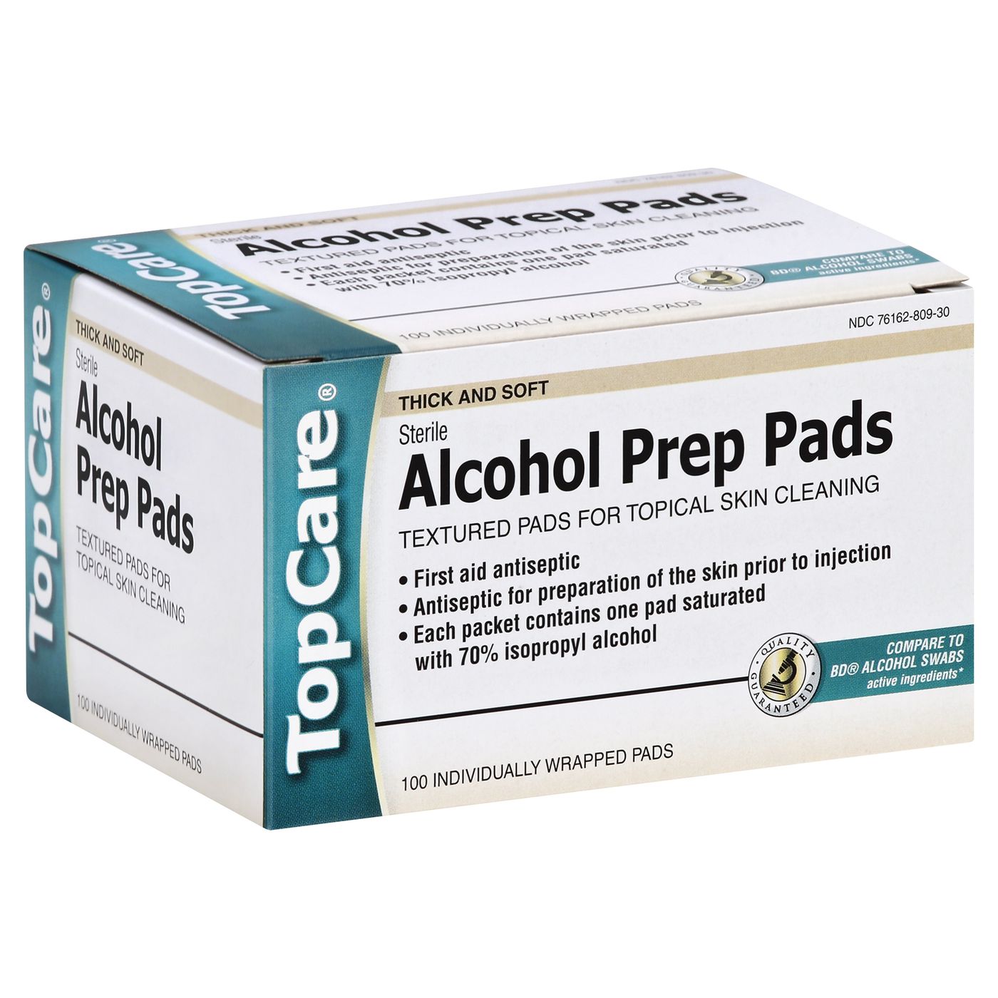 TopCare HEALTH Sterile Thick & Soft Alcohol Prep Pads-Main