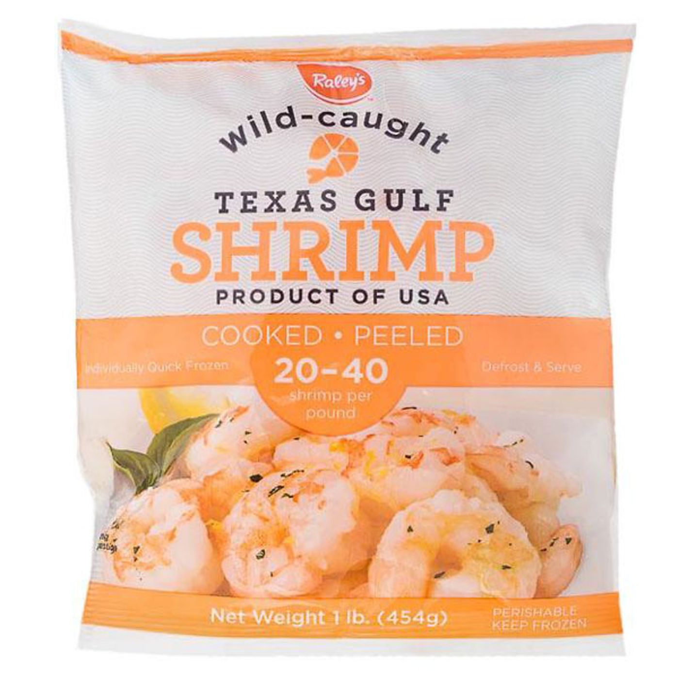 Raleys Wild Caught Texas Gulf Shrimp Cooked Peeled Frozen 20 40