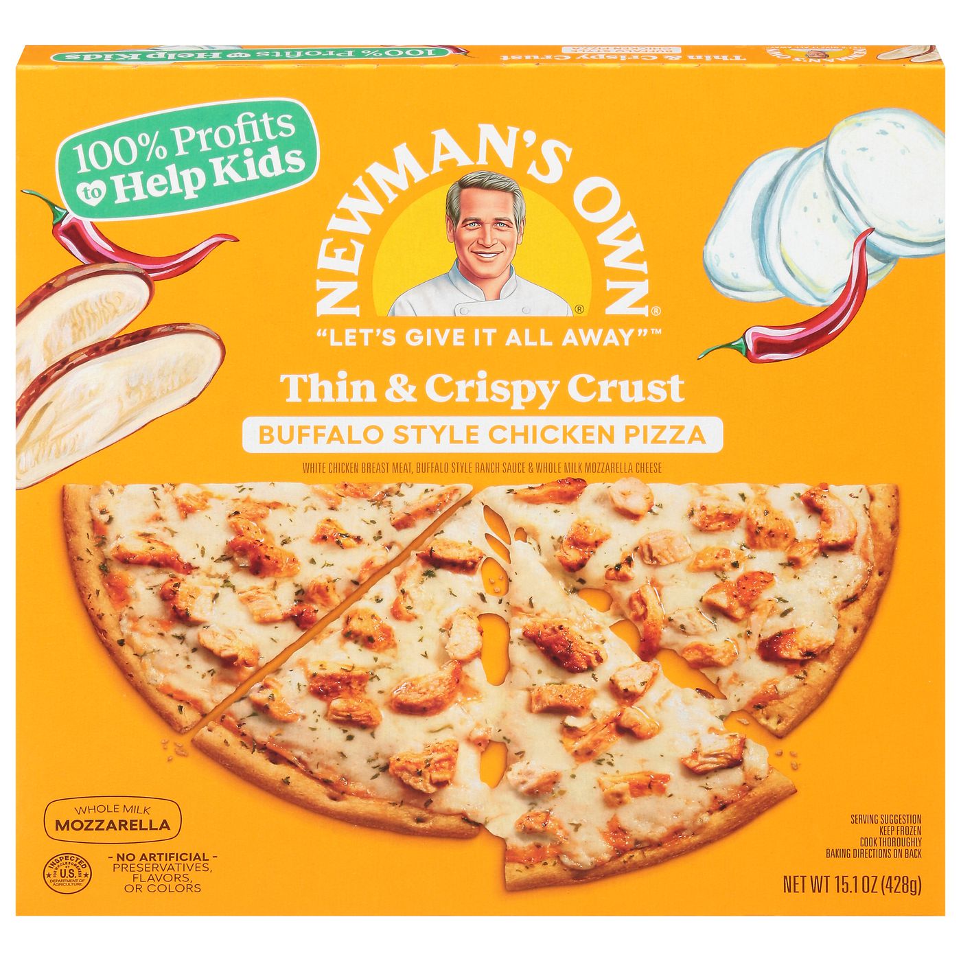 Newman's Own Pizza, Thin & Crispy Crust, Buffalo Style Chicken-Main