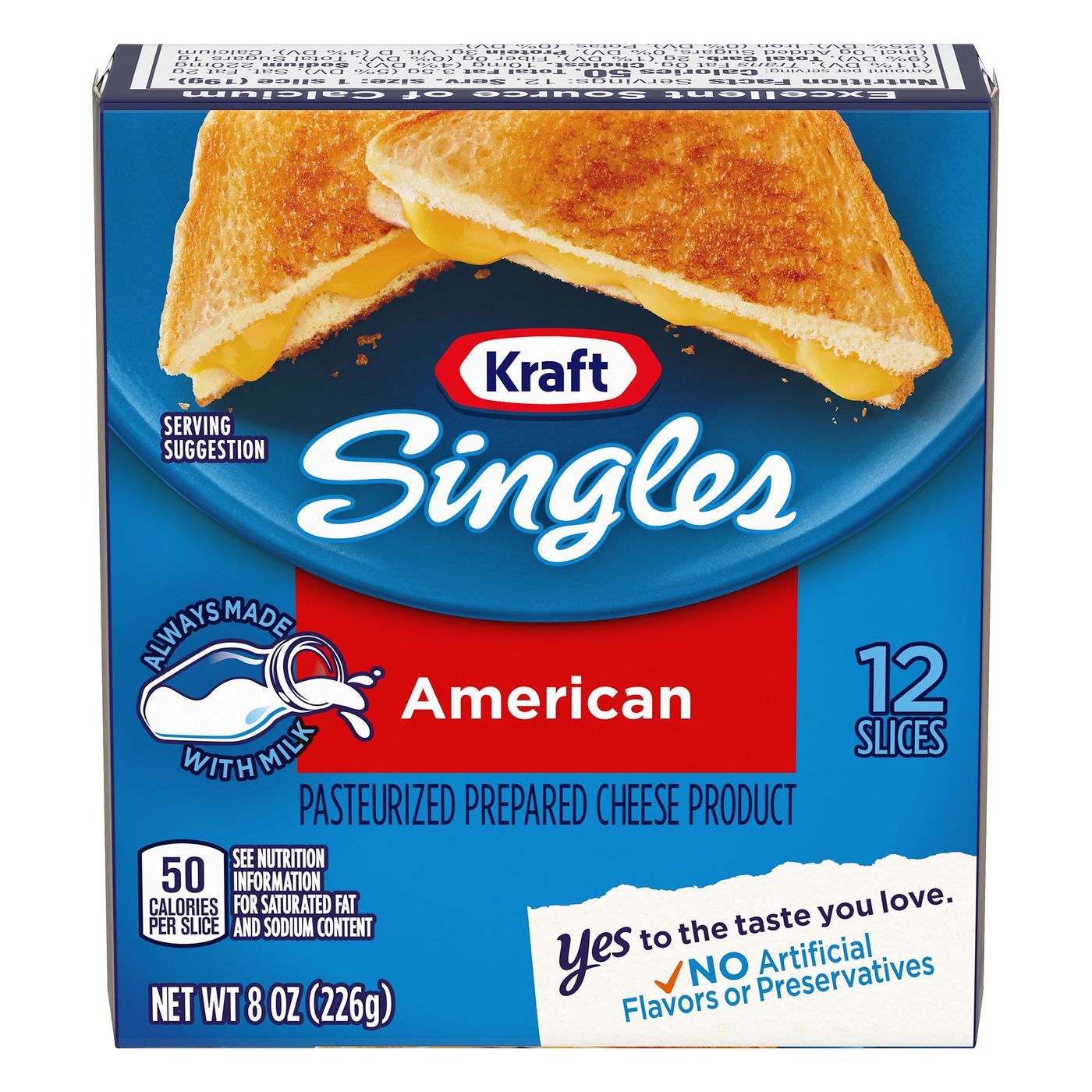 Kraft Cheese Slices, American, Singles-Main