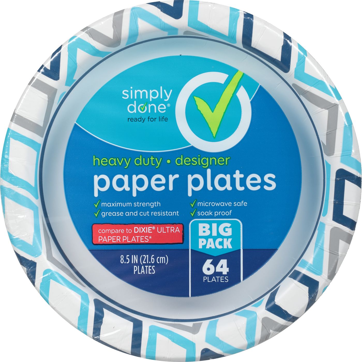 Simply Done Paper Plates, Designer, Heavy Duty, Big Pack-Main