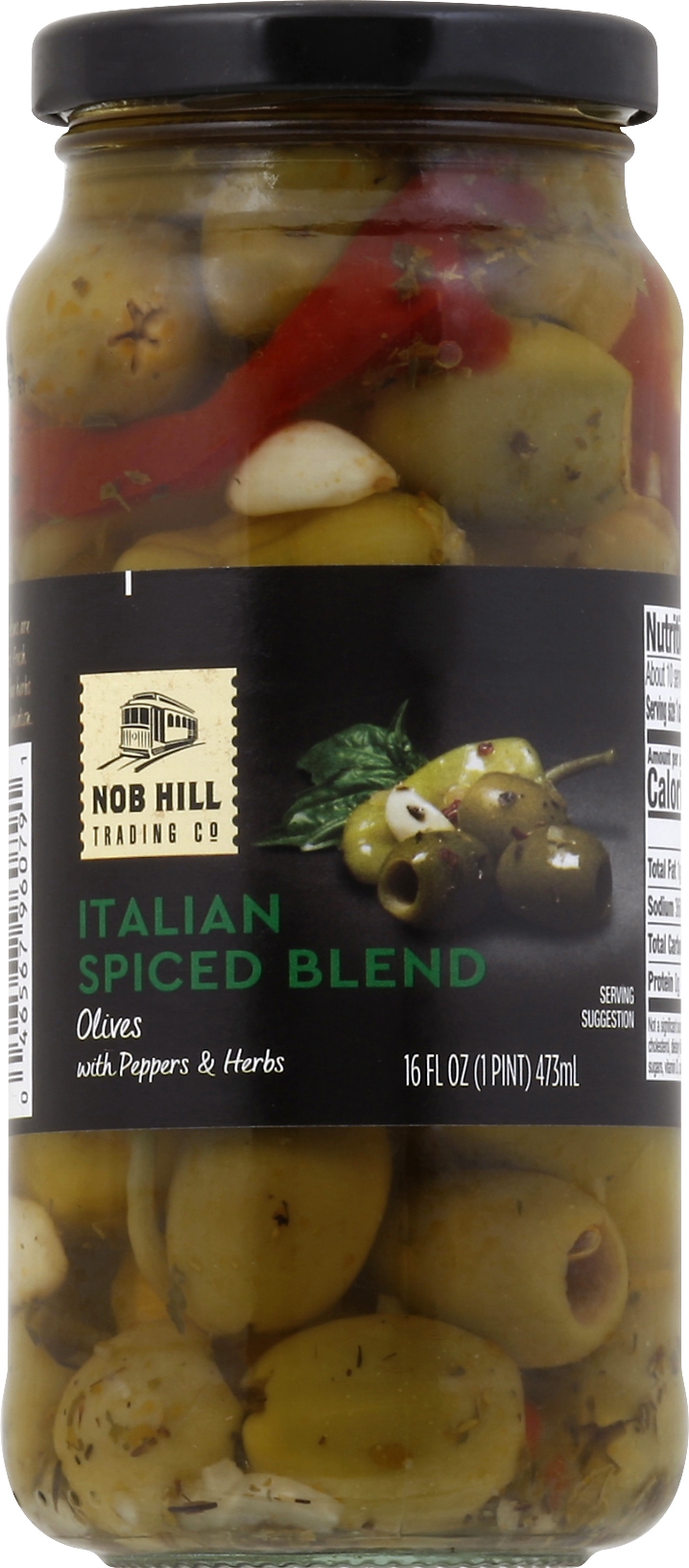 Nob Hill Trading Co. Italian Spice Blend Olives with Peppers & Herbs-Main