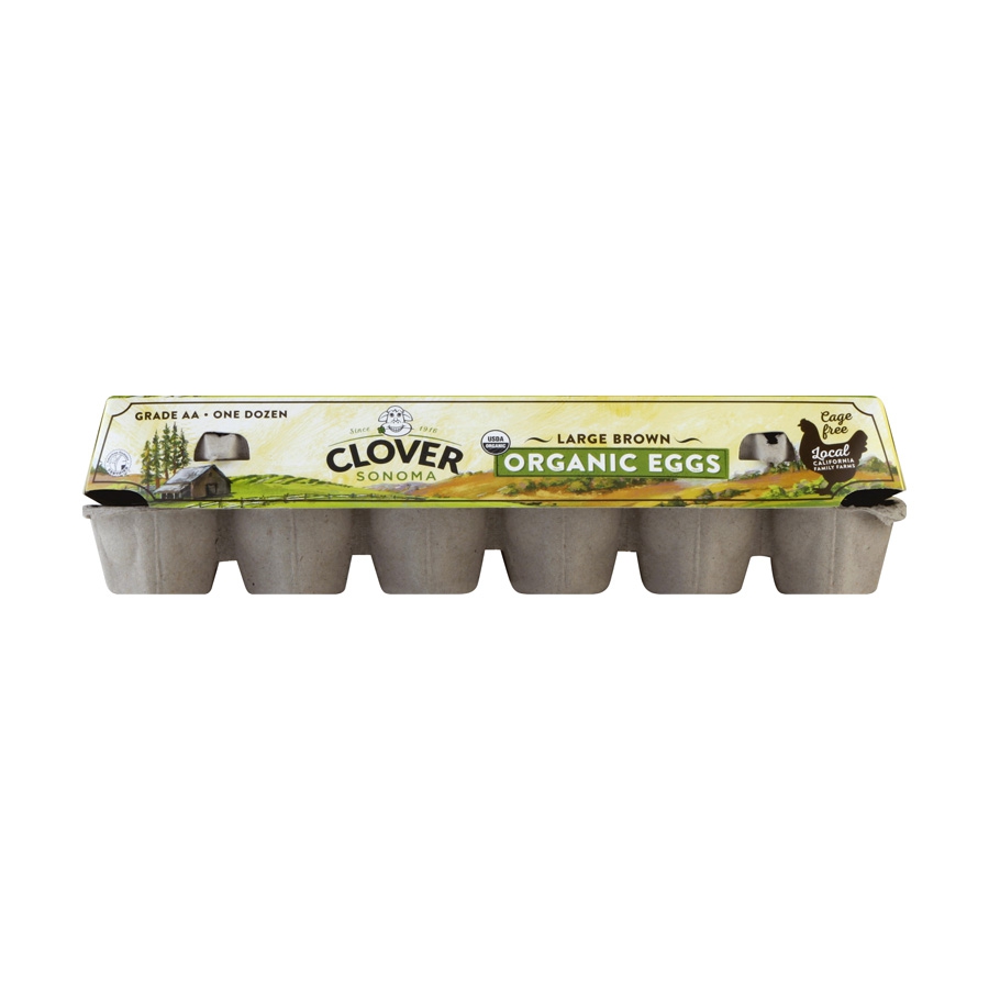 Clover Sonoma Eggs, Brown, Cage Free, Organic, Large-Main