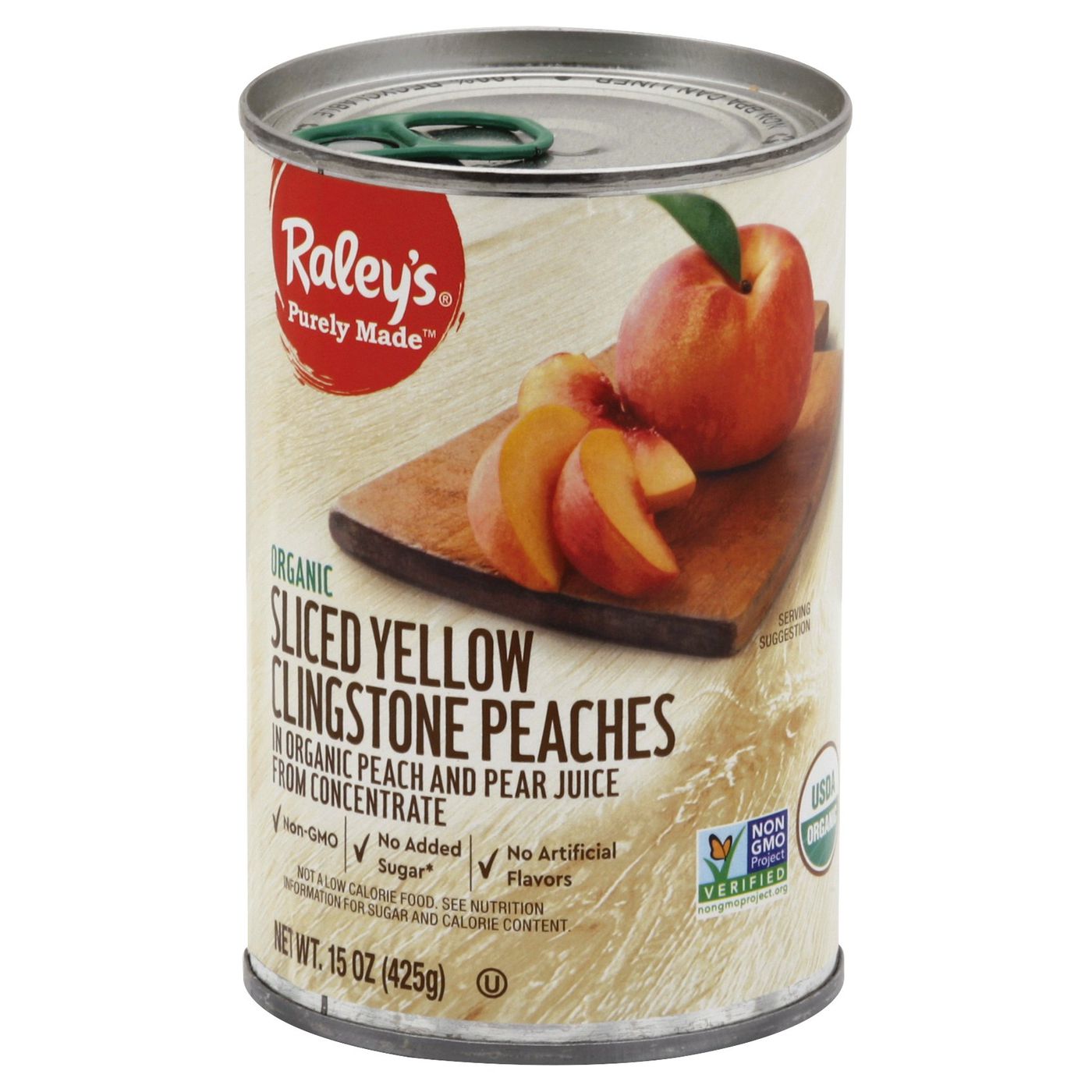 Raley's Organic Yellow Clingstone Sliced Peaches-Main