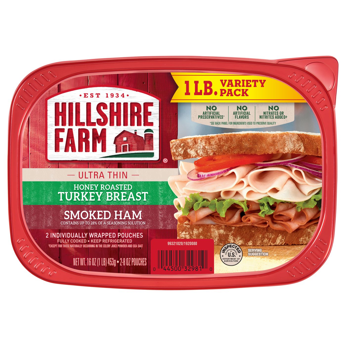 Hillshire Farm Ultra Thin Sliced Deli Lunch Meat, Honey Roasted Turkey ...