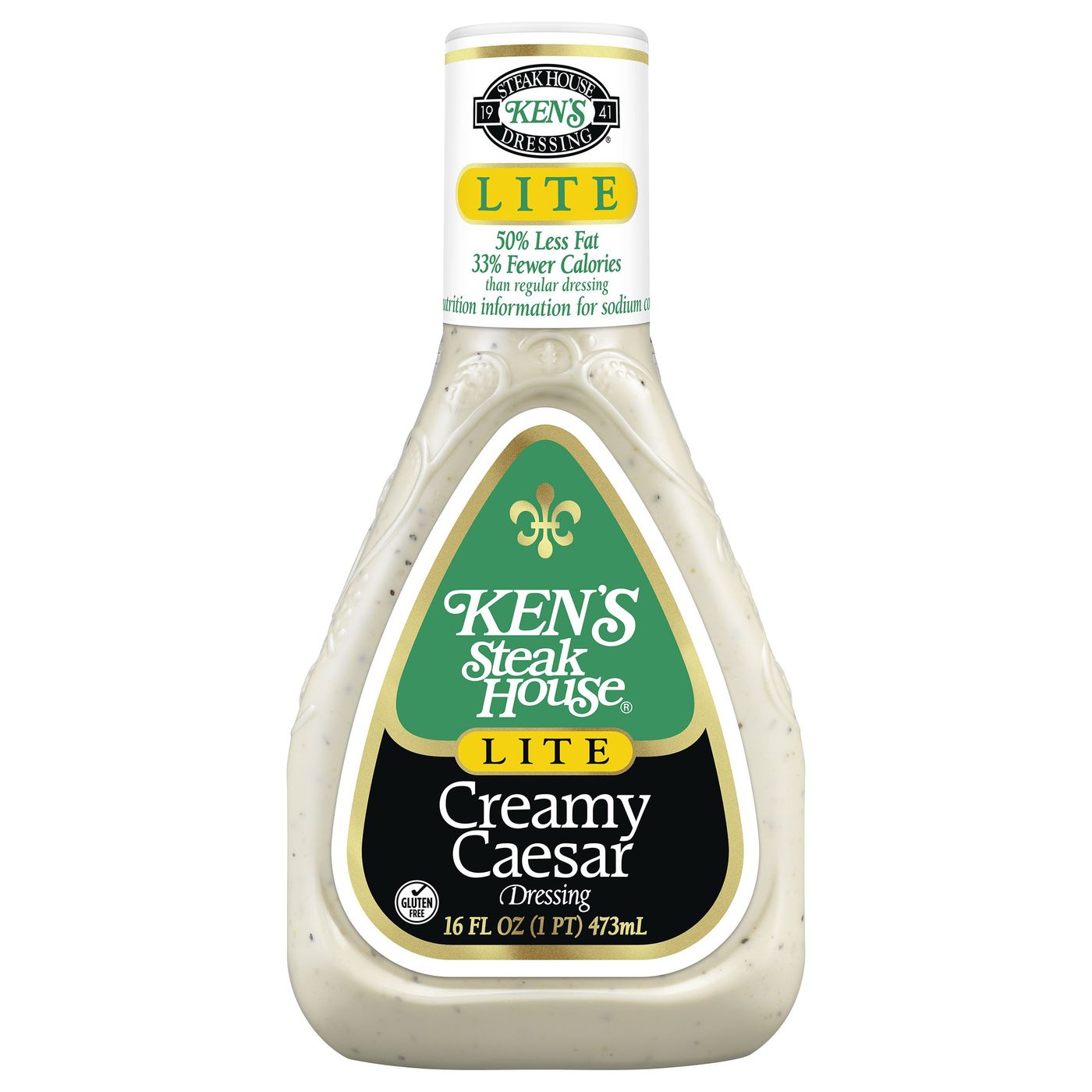 Ken's Steak House Dressing, Lite, Creamy Caesar-Main