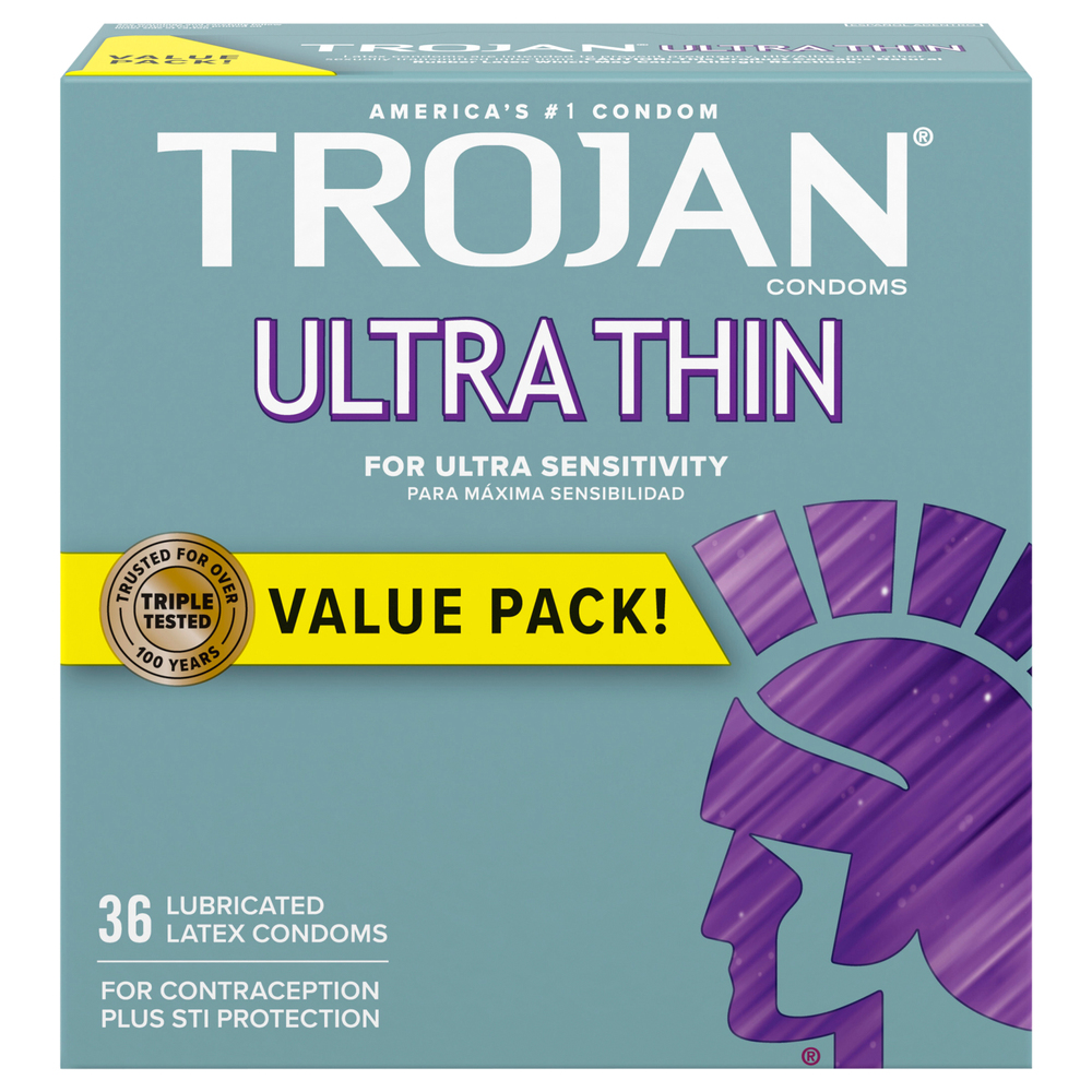 Trojan Condoms Lubricated Ultra Thin Latex