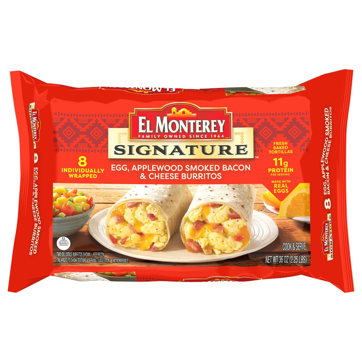 El Monterey Signature Burritos, Egg, Applewood Smoked Bacon & Cheese-Main