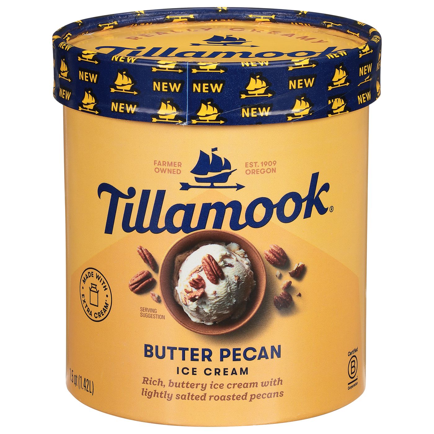 Tillamook Ice Cream, Butter Pecan-Main
