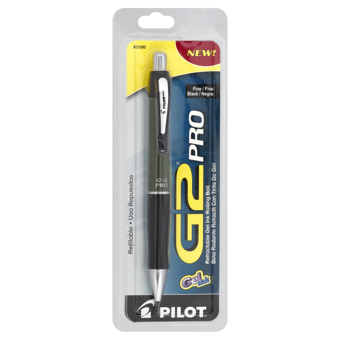 Pilot G2 Pro Pen, Fine Point, Black Gel Ink-Main