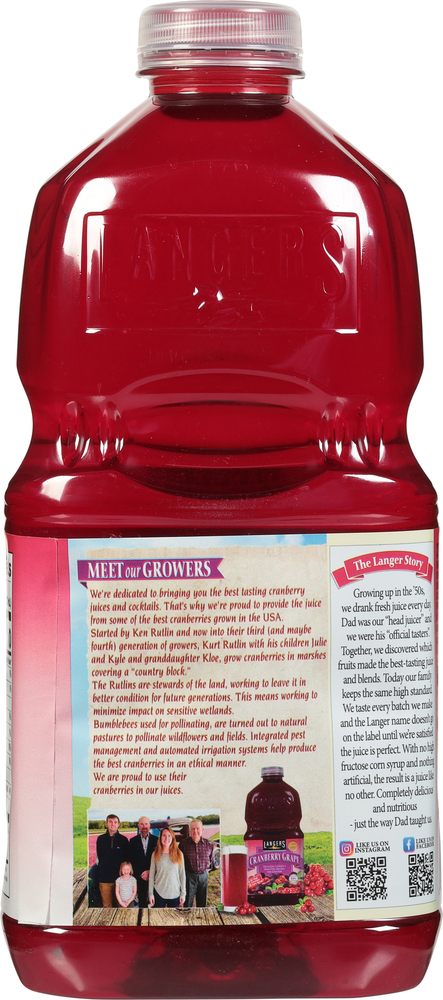 Langers Juice Cocktail, Cranberry-Planogram-Back
