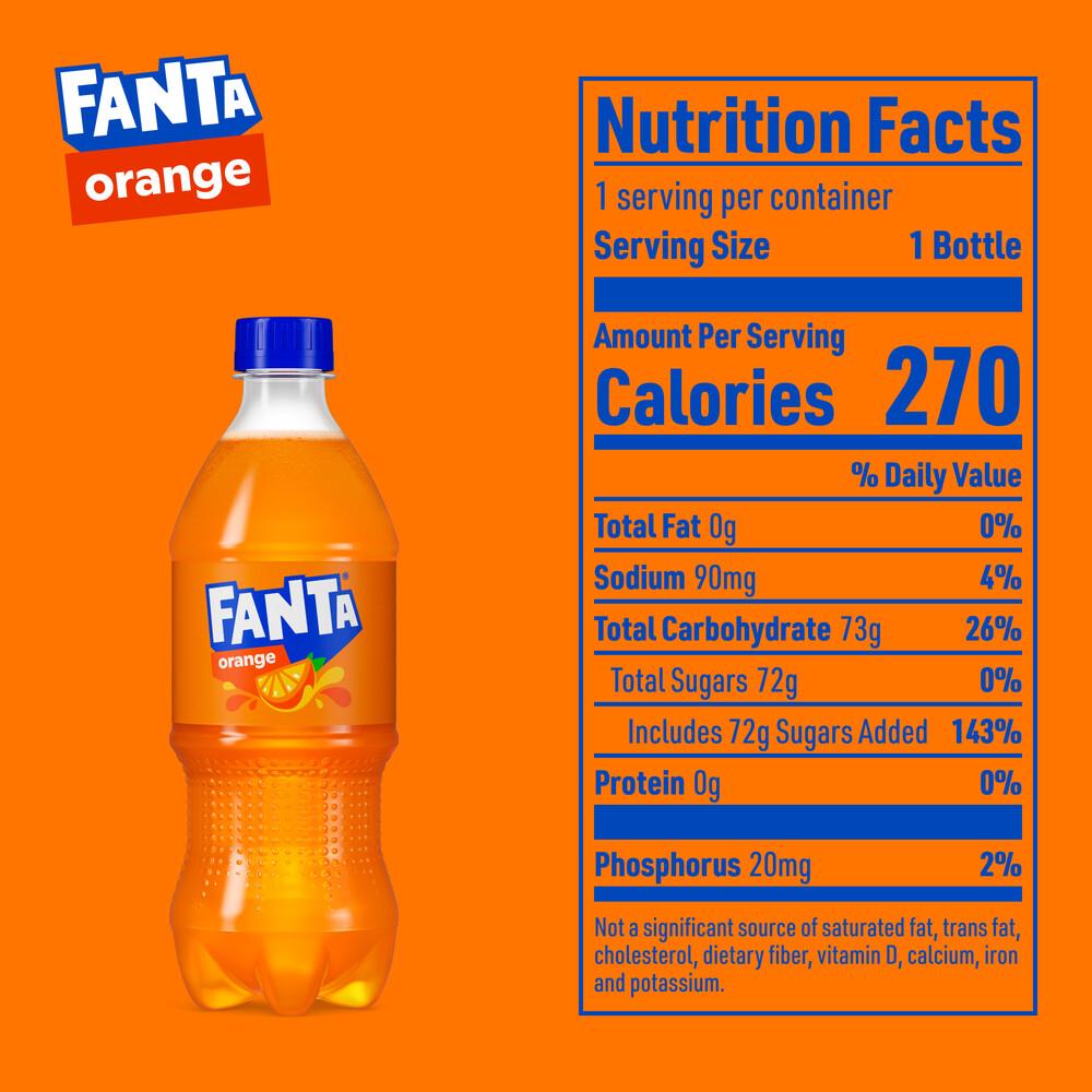 Fanta Soda, Orange-Nutrition-Facts