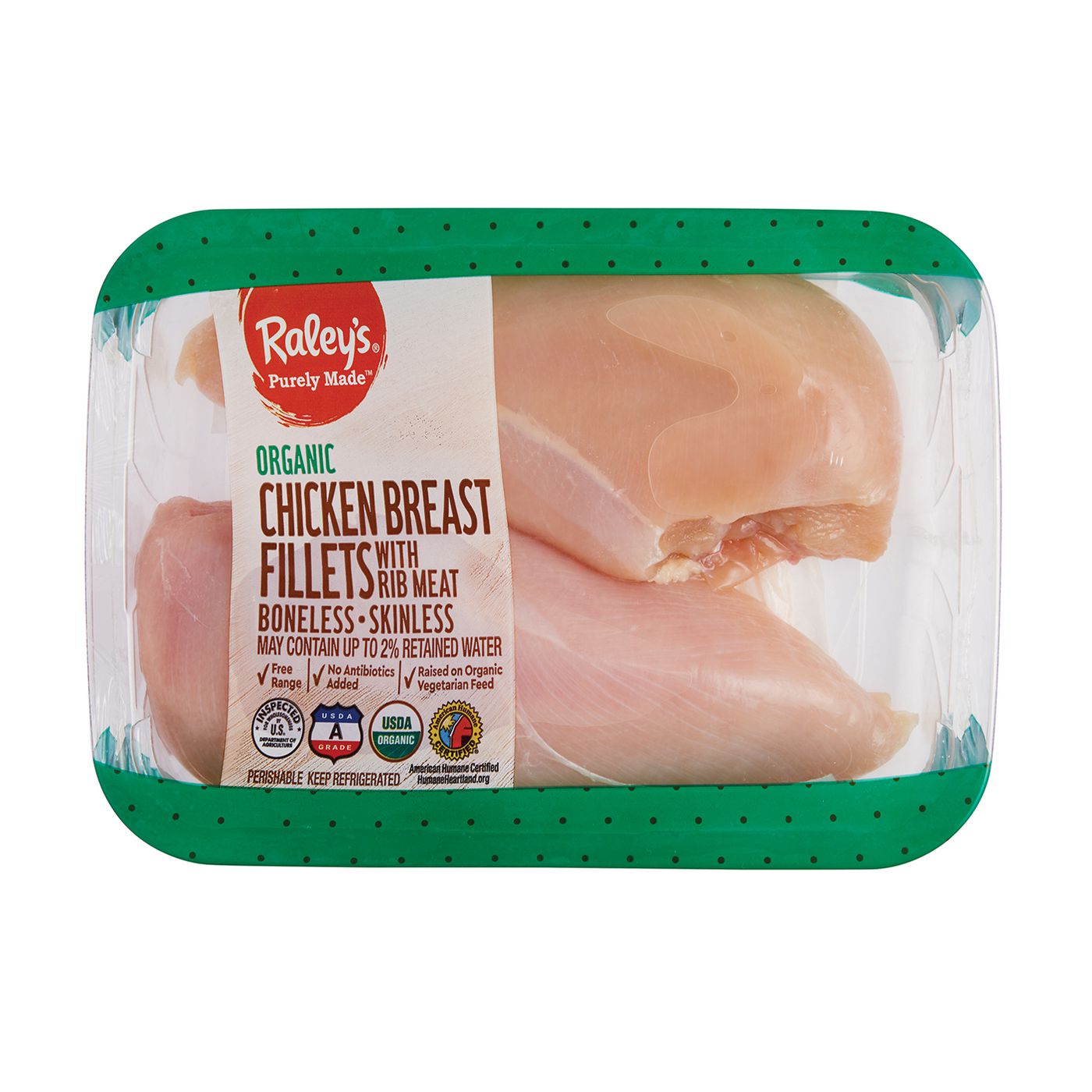 Raley's Purely Made Organic Boneless Skinless Chicken Breast Fillets-Main