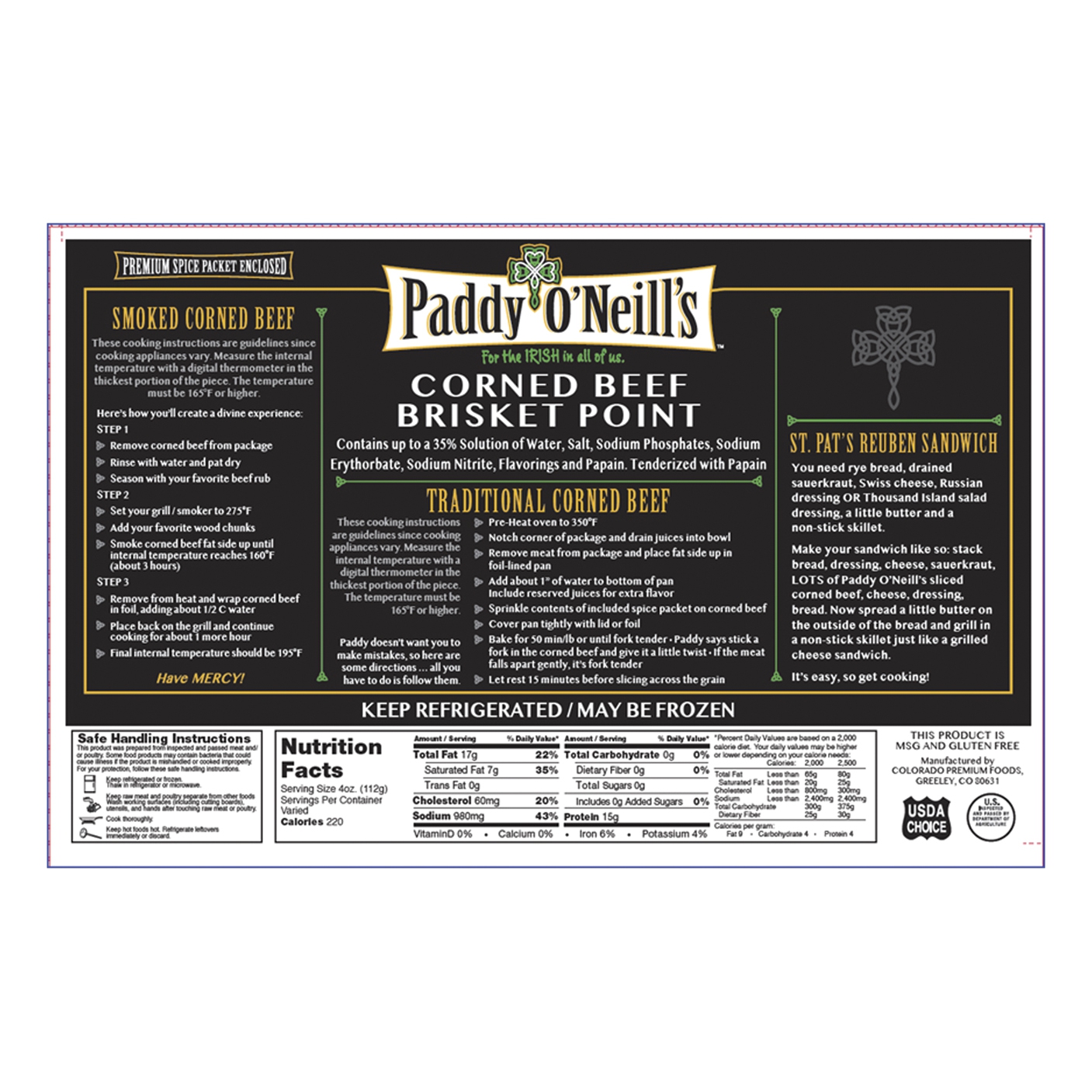 Paddy O'Neill's Corned Beef Brisket Points-Main