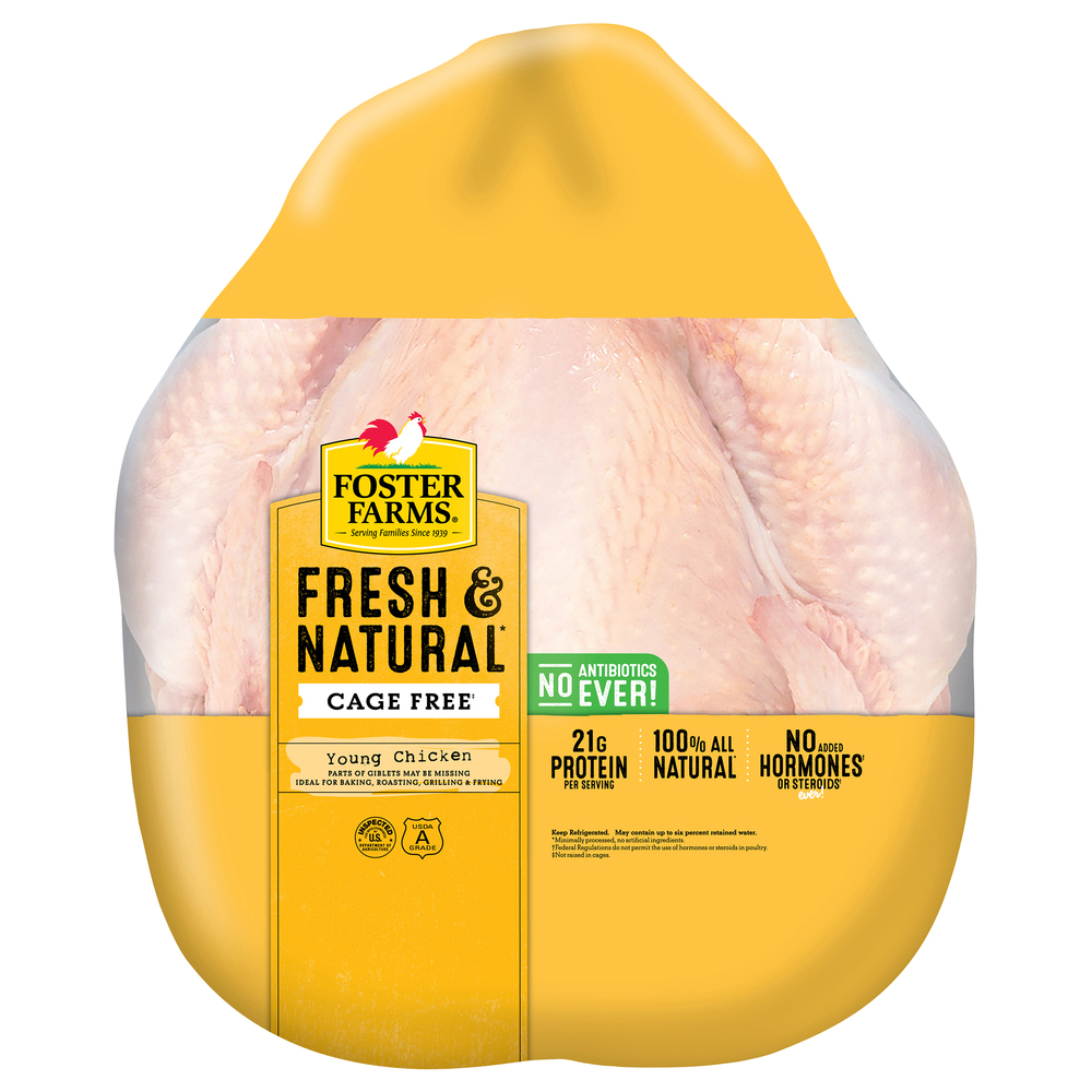 FOSTER FARMS Young Chicken, Cage Free, Fresh & Natural-Main