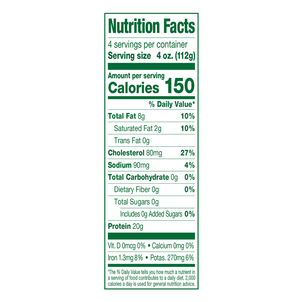 Foster Farms Organic Ground Turkey - 93% Lean-Nutrition-Facts