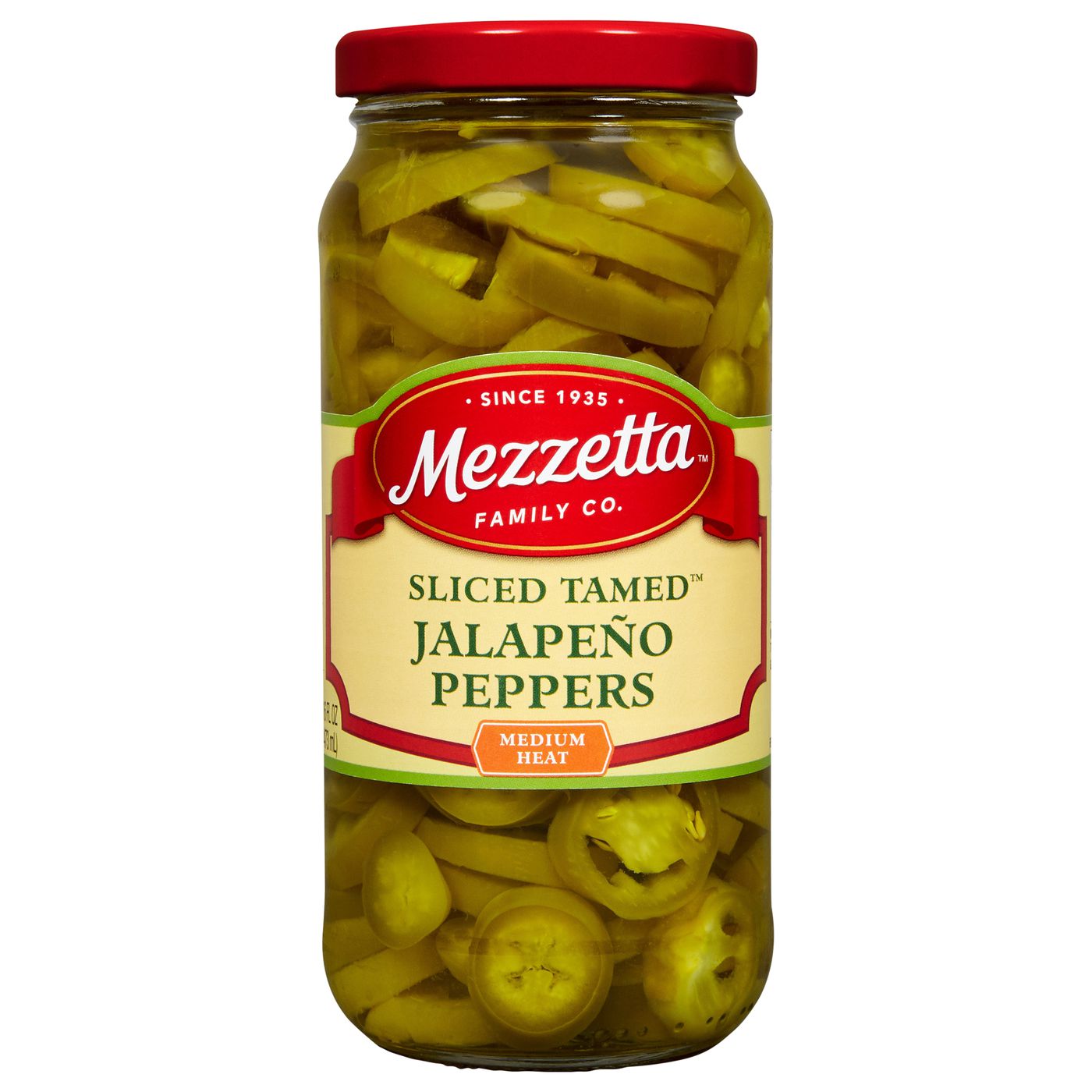 Mezzetta Jalapeno Peppers, Sliced Tamed, Medium Heat-Main