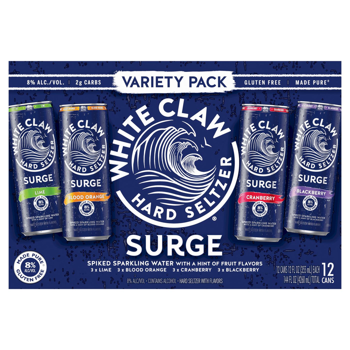 White Claw Hard Seltzer Surge Hard Seltzer, Variety Pack-Main