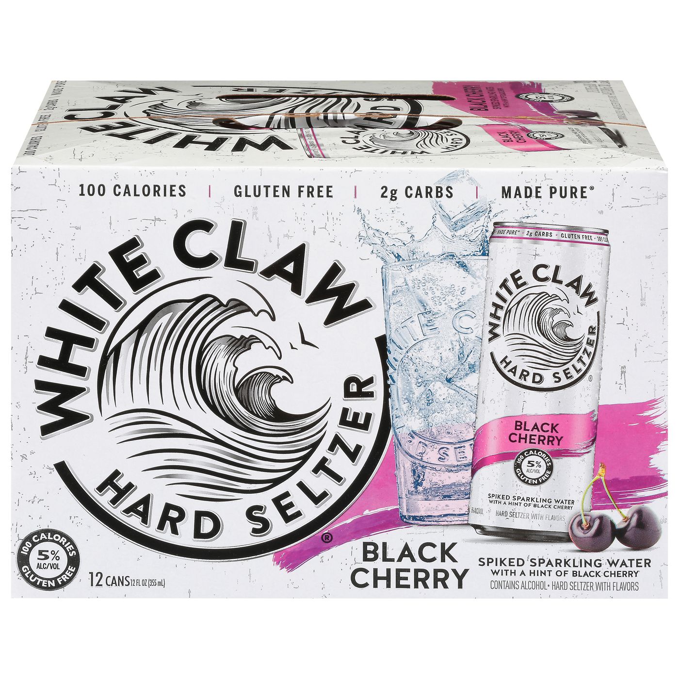 White Claw Hard Seltzer Hard Seltzer, Black Cherry-Main