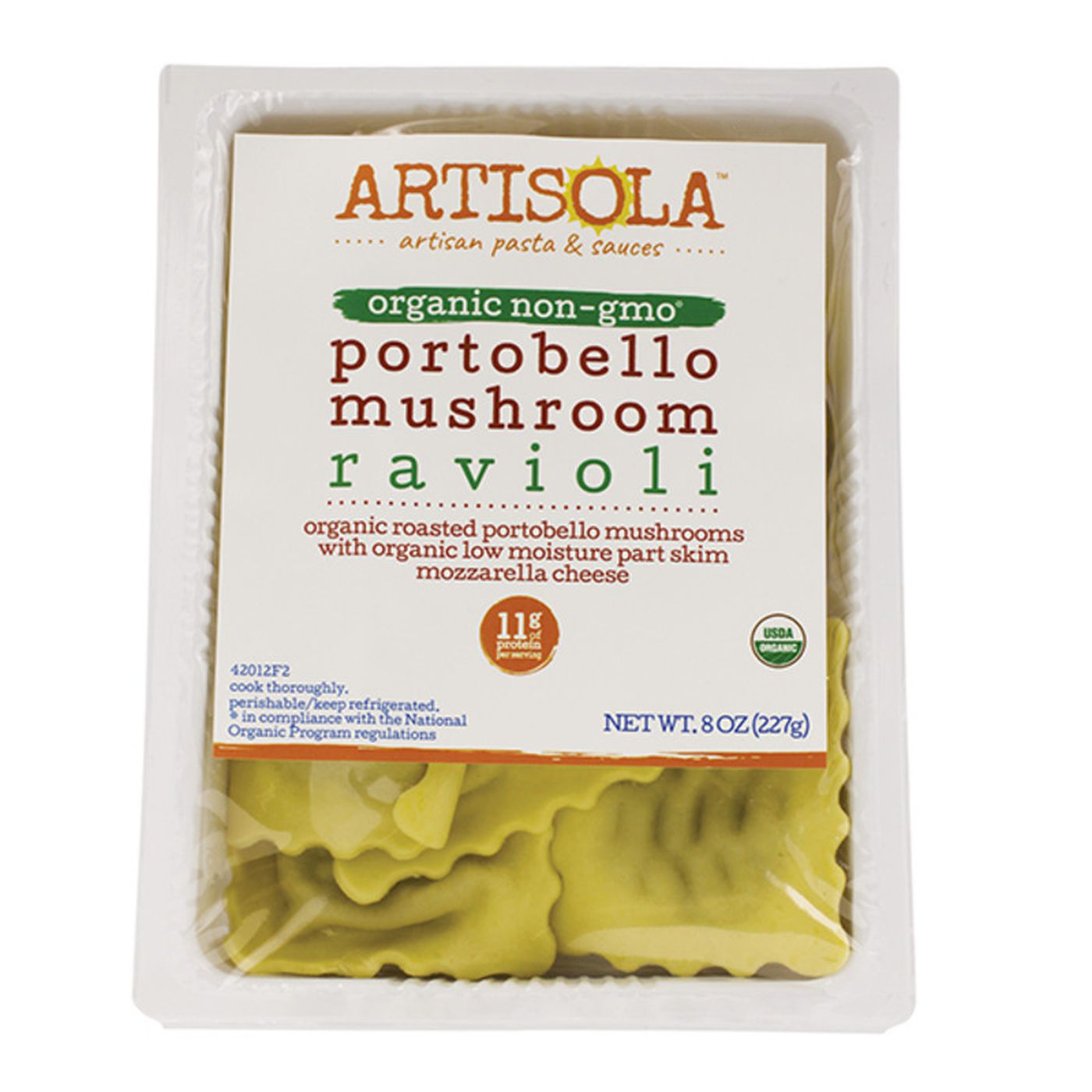 ARTISOLA ORGANIC PORTOBELLO MUSHROOM RAVIOLI-Main
