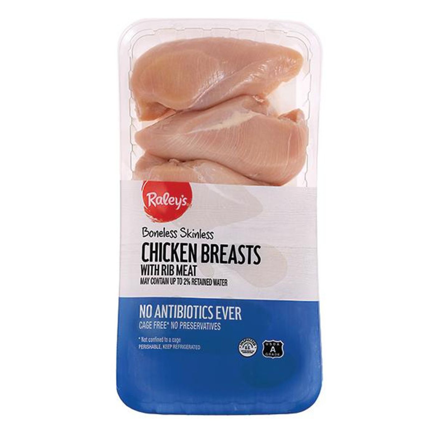 Raley's Chicken Boneless Skinless Breasts Club Pack No Antibiotics Ever ...