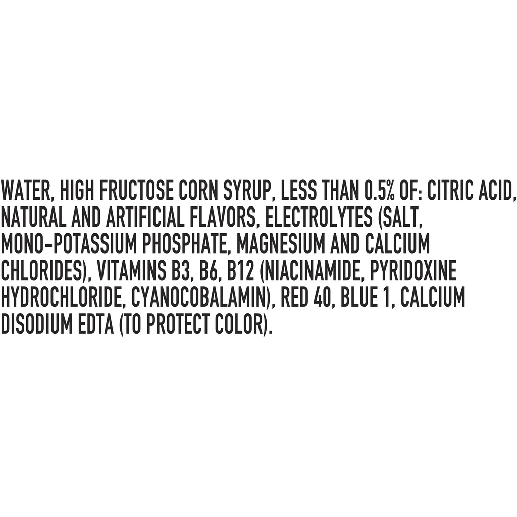 Powerade Grape Sports Drink-Ingredients