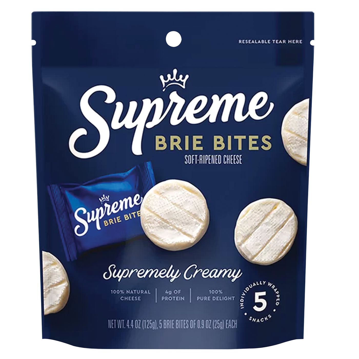 Supreme Brie Bites, Soft-Ripened Cheese, Supremely Creamy-Main