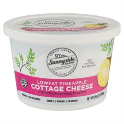 Sunnyside Farms Cottage Cheese, 2% Milkfat, Lowfat, Pineapple