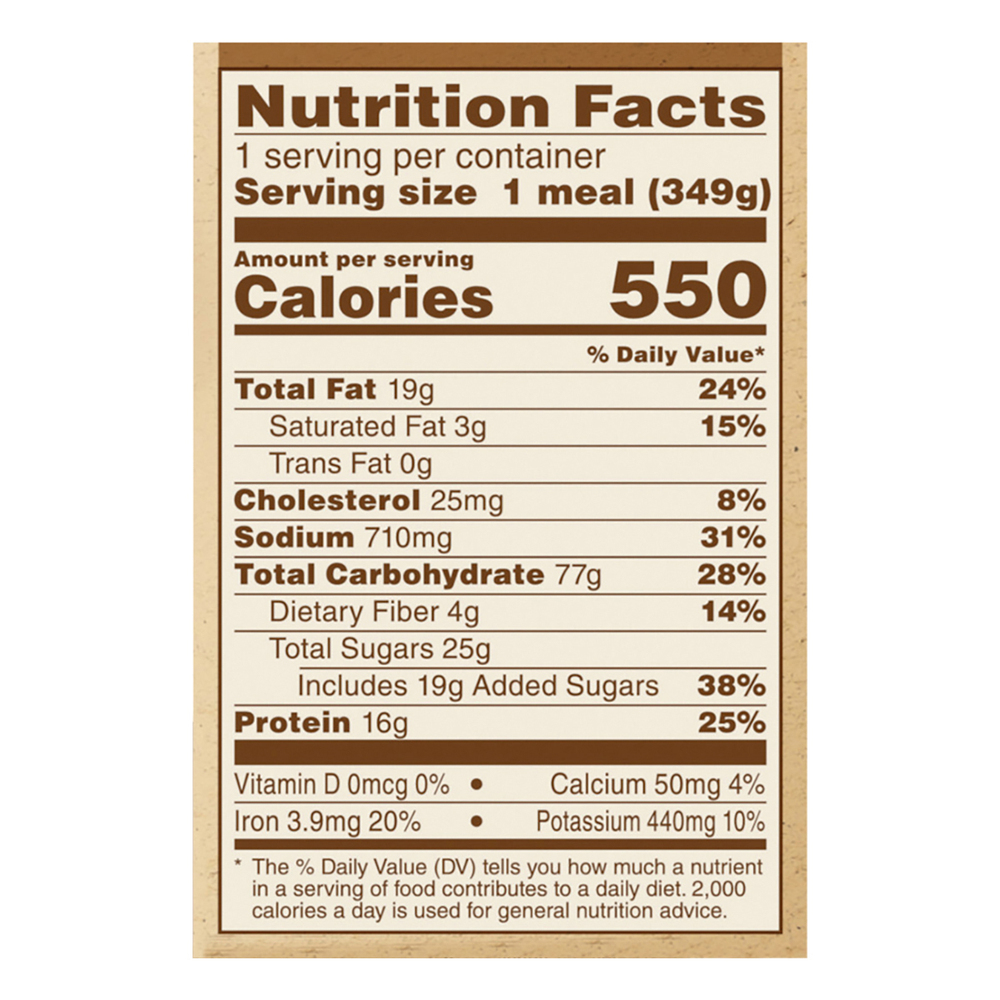 Marie Callender's Sweet & Savory Sesame Chicken Bowl-Nutrition-Facts