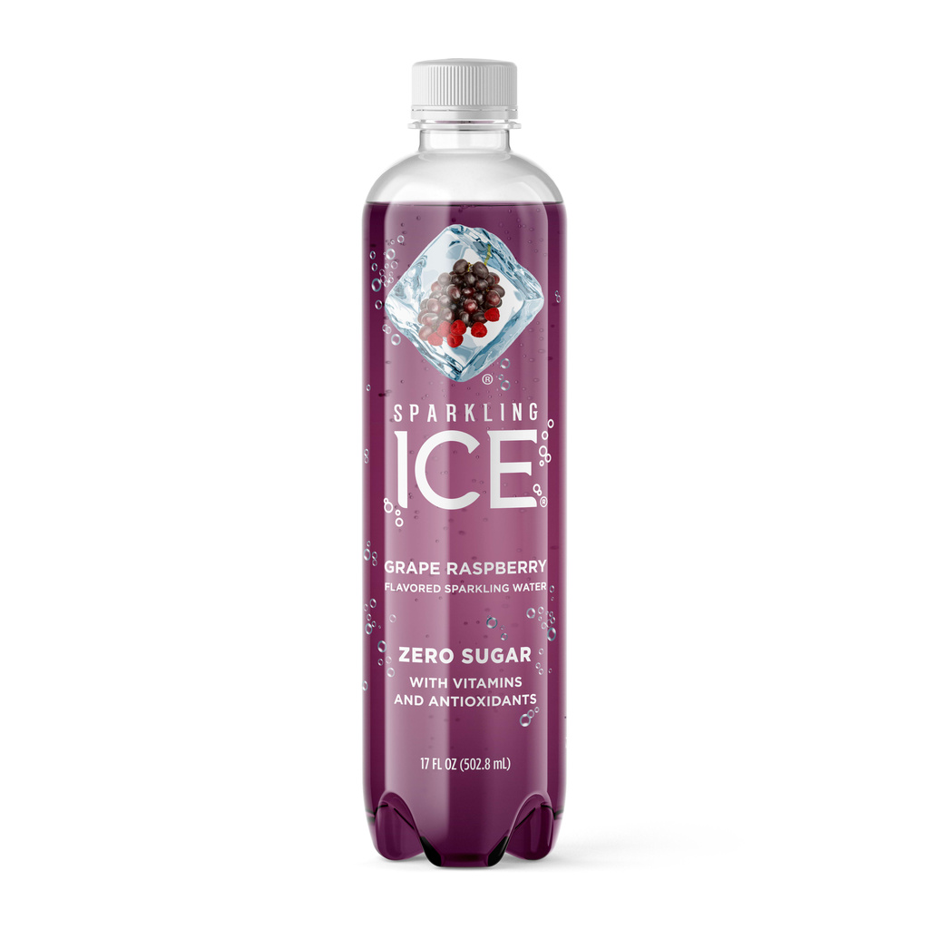 Sparkling Ice Sparkling Water, Zero Sugar, Grape Raspberry Flavored-Hero