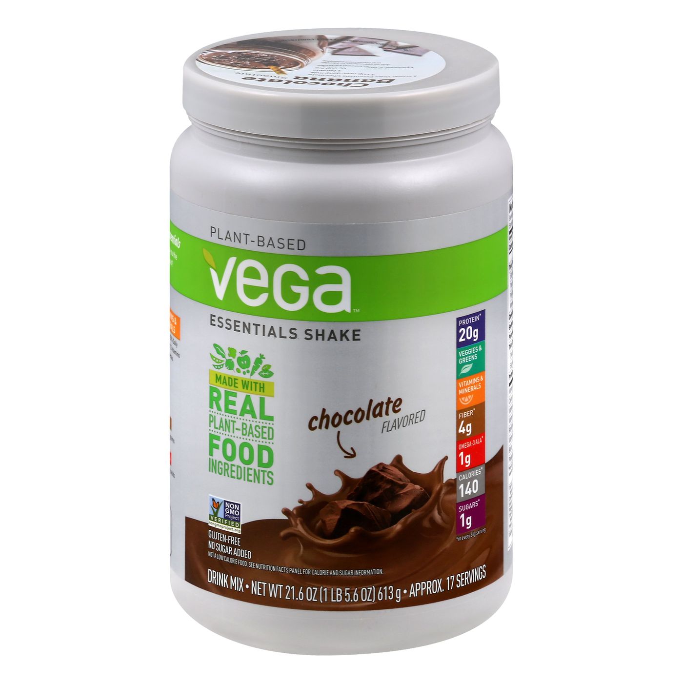 Vega Drink Mix, Plant-Based, Chocolate, Essential Shake-Main