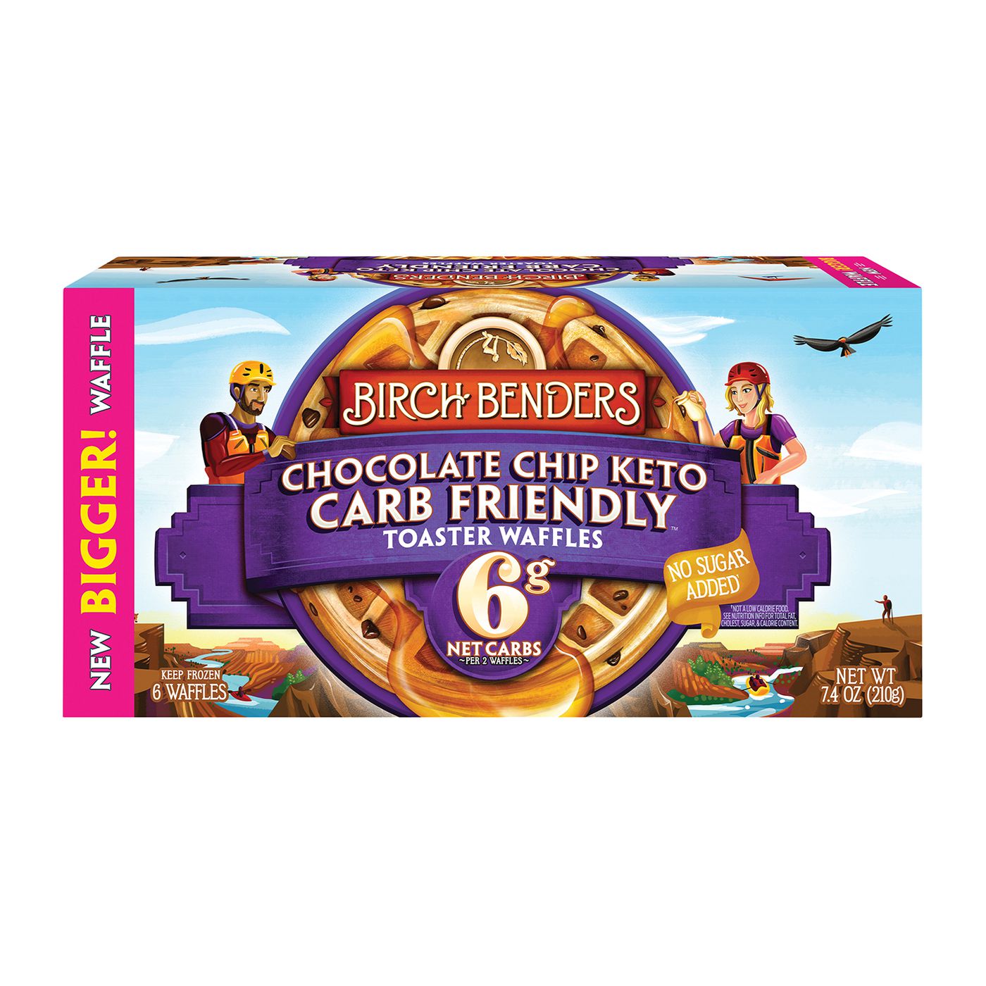 Birch Benders Toaster Waffles, Carb Friendly, Chocolate Chip-Main