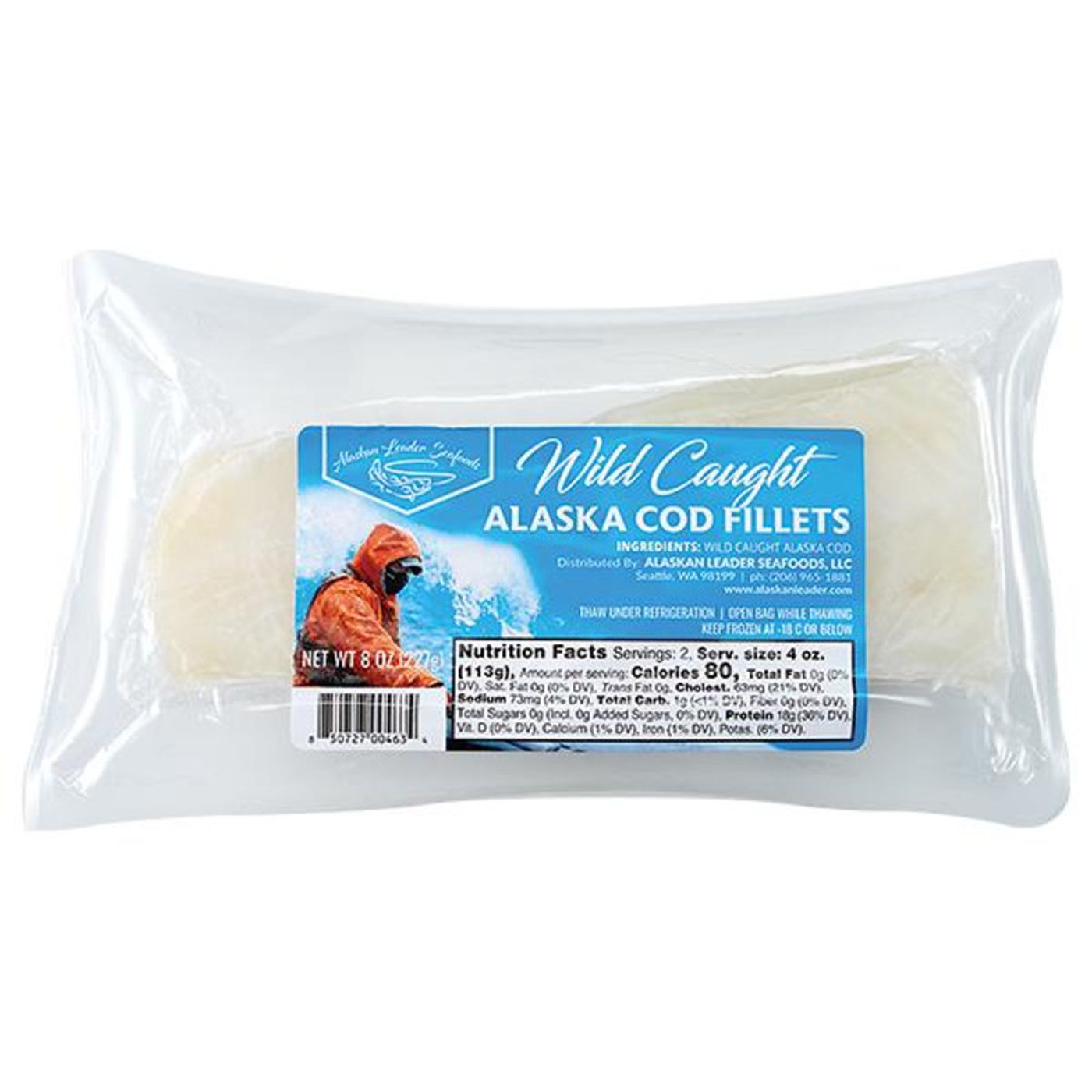 Alaskan Leader Seafood, Wild Caught Pacific Cod Portion Frozen-Main