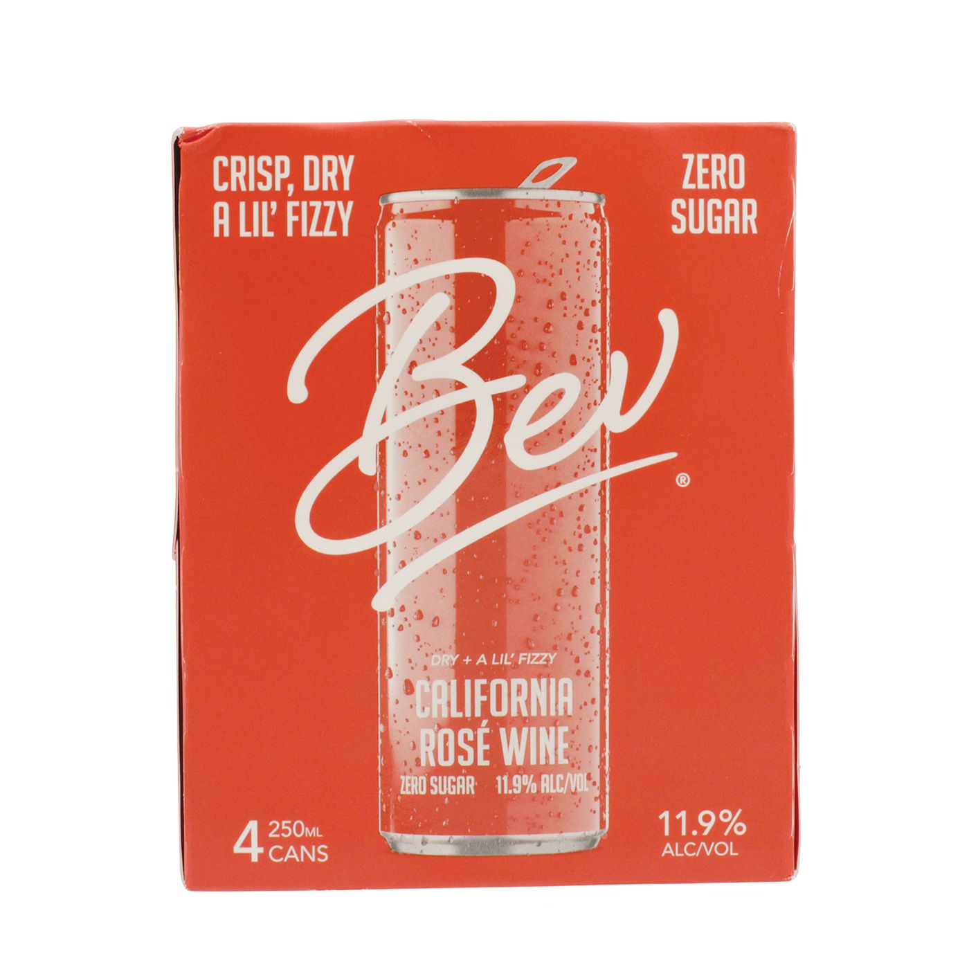Bev California Rose Wine 250ml Can 4 Pack