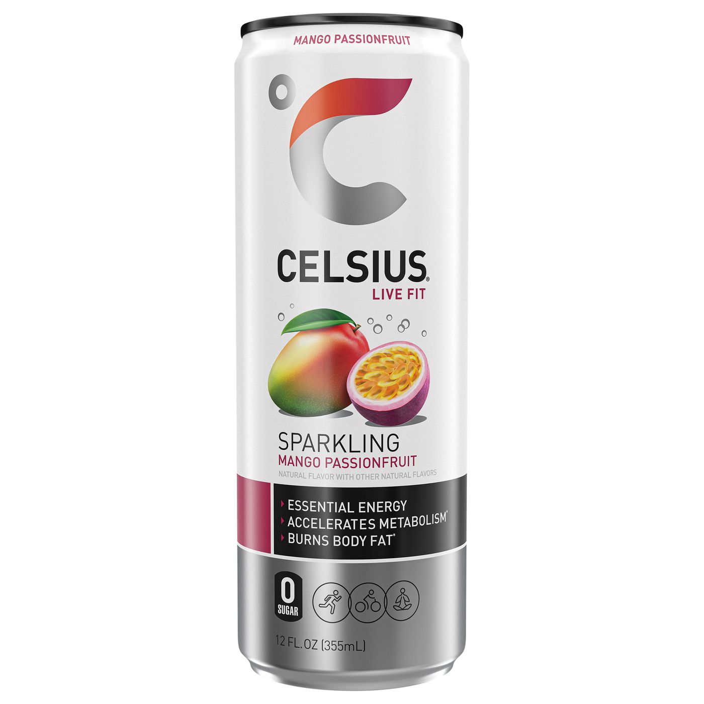 Celsius Live Fit Energy Drink, Mango Passionfruit, Sparkling-Main