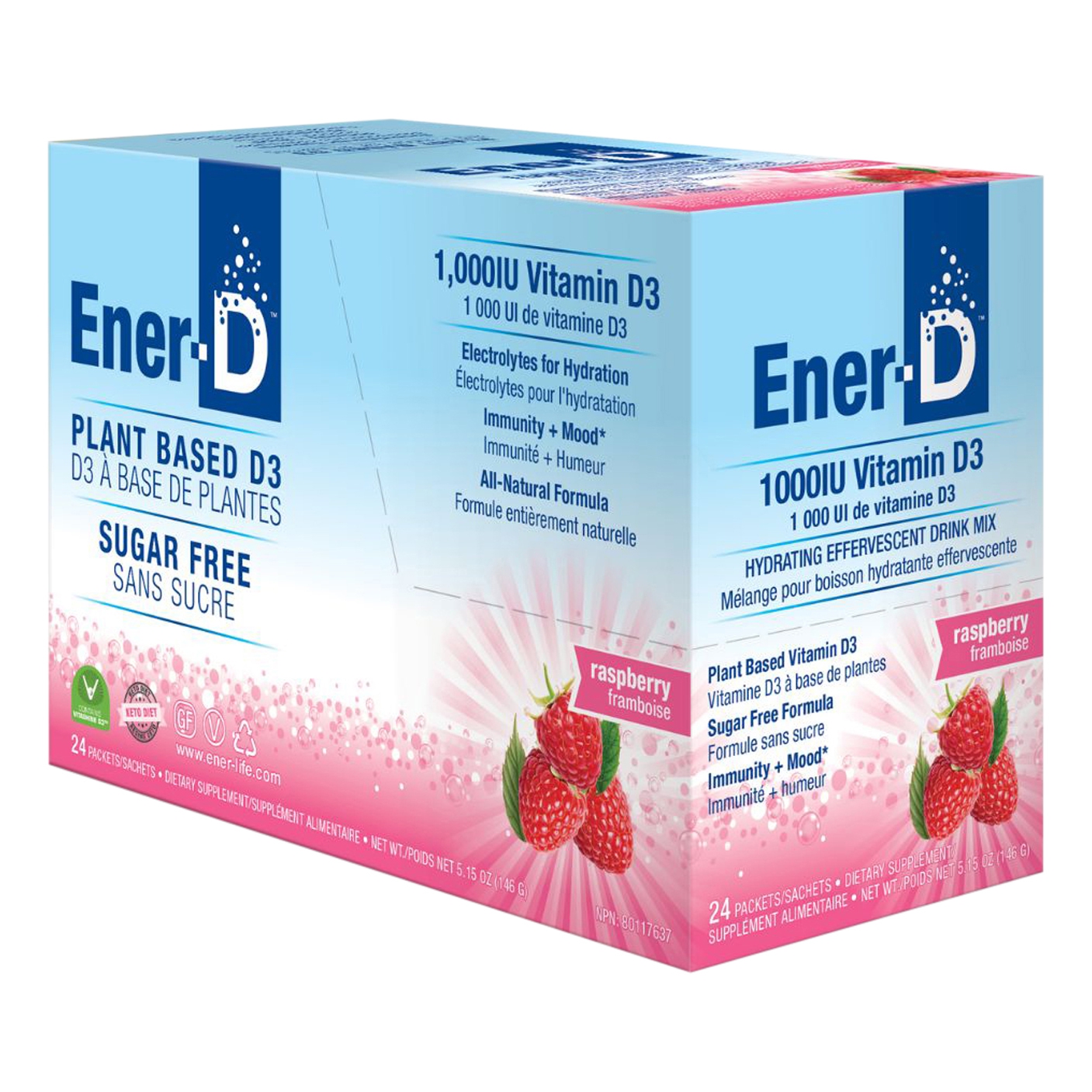 Ener-C Vitamin C, 1000 mg, Sugar-Free, Mixed Berry-Main